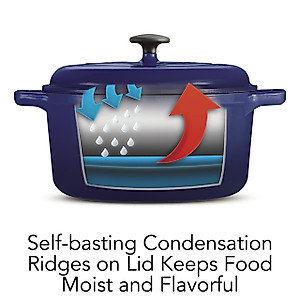 Tramontina Enameled Cast-Iron Round Dutch Oven 6.5 Qt (Blue) 80131/622DS