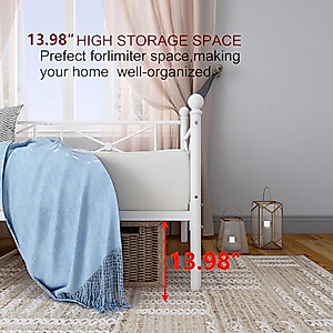 ARFARLY Sofa Bed Daybed Frame Multifunctional Mattress Foundation Premium Steel Slat Support Sofa Bed Frame with Headboard,Twin,Twin XL