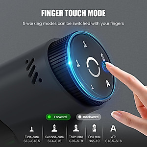 BLACKZERO Brushless Cordless Drill Tool Set, 60nm Powerful Torque, Smart Display, Expansion Screws, Cold Pressed Round Terminals, Mechanics Tools Kit, High-end Drill Kit for Home Use