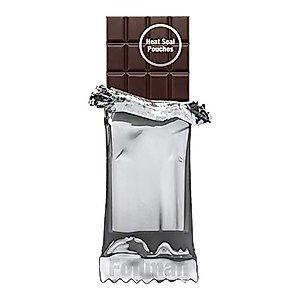 Foilman - Heat Seal Bags {Metallized} For Chocolate Bar Wrapping - Actual bags size 3 x 6 3/8 - Fits Bar Size 2.25 x 5.5 Inches (100 Pack) (Silver)