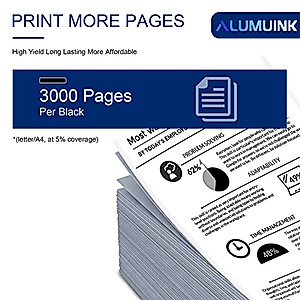 ALUMUINK High Yield TN660 TN-660 TN630 TN-630 Toner Cartridge Replacement for Brother TN 660 TN 630 HL-L2300D HL-L2320D HL-L2340DW HL-L2360DW HL-L2380DW MFC-L2740DW Printer Toner (2 Black, TN6602PK)