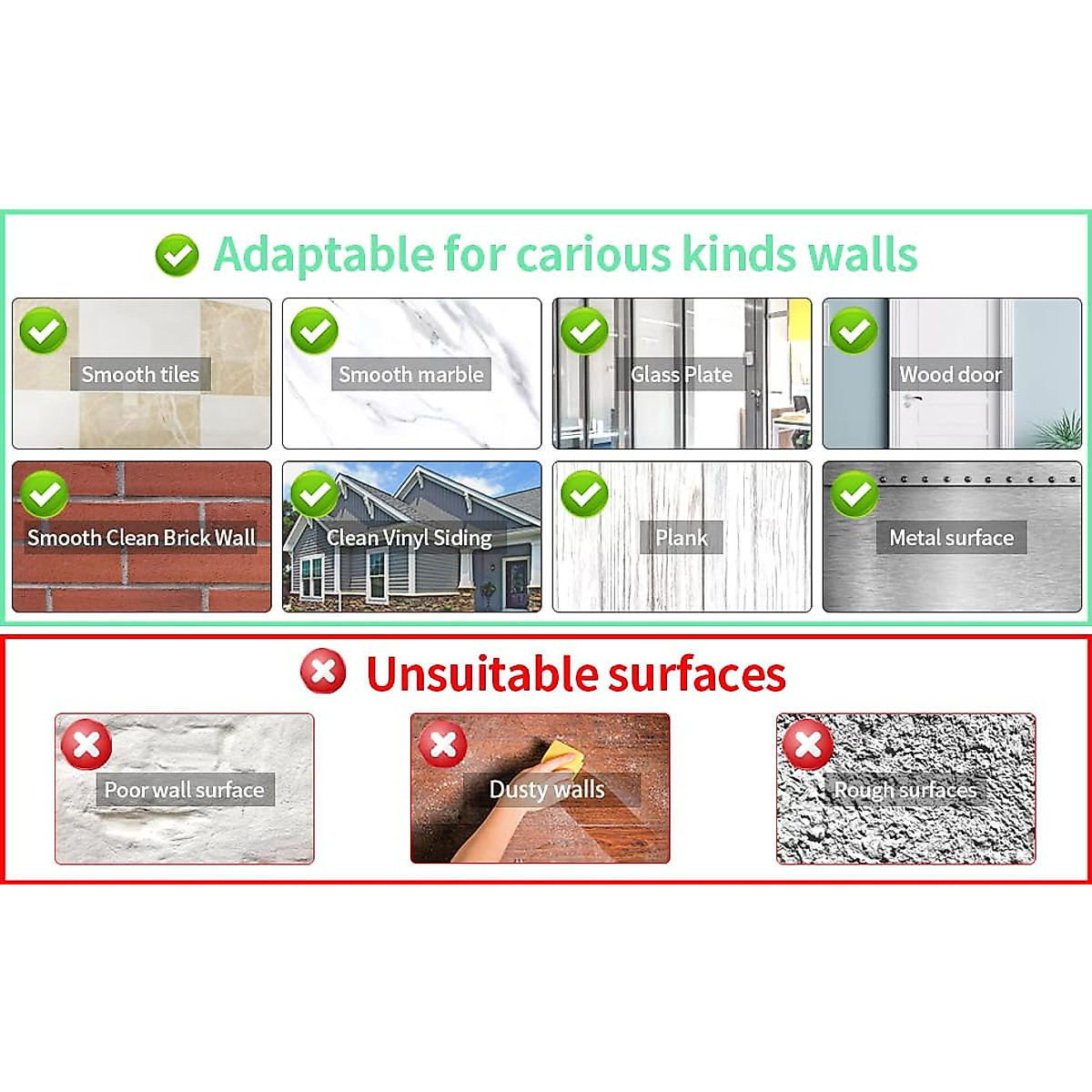 Stainless Steel Large Wall Hooks (Pack of 10) - Heavy Duty, Rustproof, Waterproof, Oilproof - Self-Adhesive Hooks for Robes, Towels, and Keys -for Kitchen, Bathroom, Office, and Outdoors