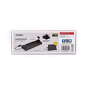 Mcbazel USB Hub for Switch Dock, 4 Ports USB 2.0 Hub Dock Compatible with NS Switch - Black