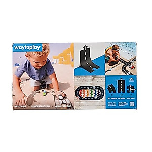 Waytoplay Expressway, 16 Piece Circuit for Toy Cars - Flexible, Indestructible, and Waterproof - Modular Car Tracks - Made in The Netherlands