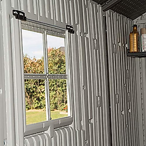 Lifetime 60202 8 x 10 Ft. Outdoor Storage Shed, Gray