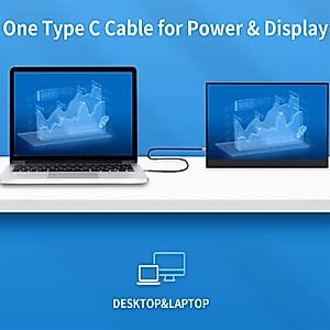 Ruvihya 15.8" Dual USB-C Mini HDMI Eye Care Travel Monitor, 1080P IPS 100%sRGB Portable Monitor for Laptop, Second External Screen for PC Phone MacBook PS5 Switch, with Cover Stand 3 in 1 Display Mode