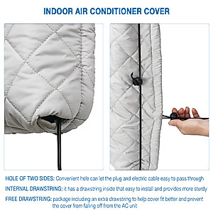 HOXHA 2 Pack Window Air Conditioner Cover, Indoor and Outdoor Air Conditioner Cover Set, Dust-Proof Waterproof AC Unit Covers for Winter, Inside 25"Lx17"Hx3.5"D and Outside 25.5"Wx20.5"Dx18"H