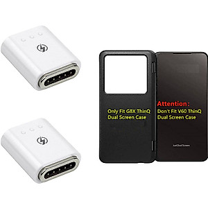 2PCS Only Fit G8X Dula Screen Case Charging Adapter (No Fit V60 Dual Screen) Replacement For LG G8X ThinQ,V50S ThinQ 5G Dual Screen Magnetic Adapter (2PCS)