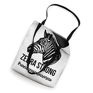 Zebra Strong Rare Disease Warrior Rare Disease Awareness Tote Bag