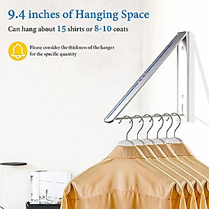 VMVN Clothes Drying Rack,Laundry Drying Rack Clothing Foldable,Clothes Hanging Organizer Hanger Rack,Wall Mounted Retractable Space Saving Dryer Rack