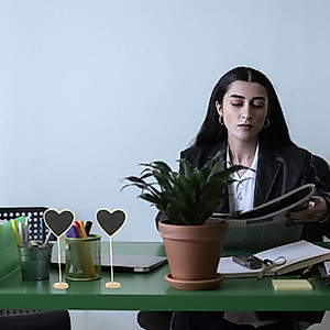 Cabilock 12pcs Decorative Ornaments Mini Erasable Chalkboards Place Cards for Weddings Small Blackboards Tabletop Chalkboard Signs Small Chalkboard Signs with Stand Buffet Wooden Bush