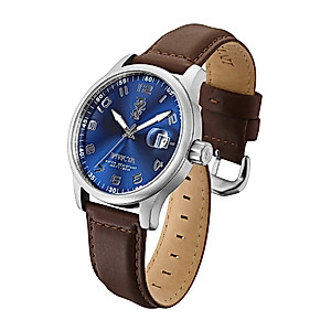 Invicta Men's 15254 I-Force Blue Dial Dark Brown Leather Watch