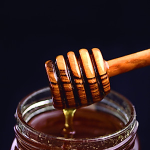 Berard Olive Wood Honey Dipper, 6 inch, Brown