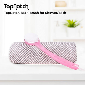 TopNotch Brush with Long Handle - 2 Pack Bath Shower Brushes