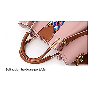 Onlyliua 4-PCS Handbags for Women, Retro Printing Pattern Wallet Tote Bag Shoulder Bag Top Handle Satchel Purse