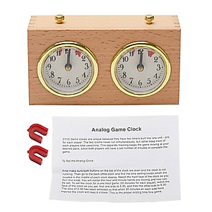 Chess Timer, International Chess Clock, Professional Chess Clock Game Timer, Analogue Clock Chess Timer, I-GO Count Up Count Down Timer, No Battery Needed