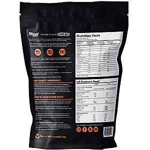 BLESSED Gainz Vegan Protein Powder Mass Gainer - 40g Plant Based Protein Powder - Meal Replacement Shake with Pea Protein Powder - Vegan Protein Shake - 40 Servings (Peanut Butter)