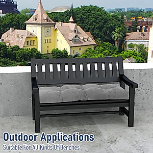 ROFIELTY Bench Cushion 42 inch, Non Slip Thicker Patio Furniture Cushions, Durable Outdoor/Indoor Bench Seat Pads (42x16x4 inch, [ Indoor ] Silver Gray)
