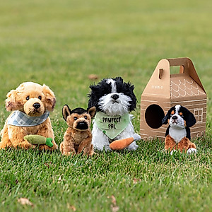 DEMDACO Sitting Small Havanese Dog Black and White Children's Plush Stuffed Animal