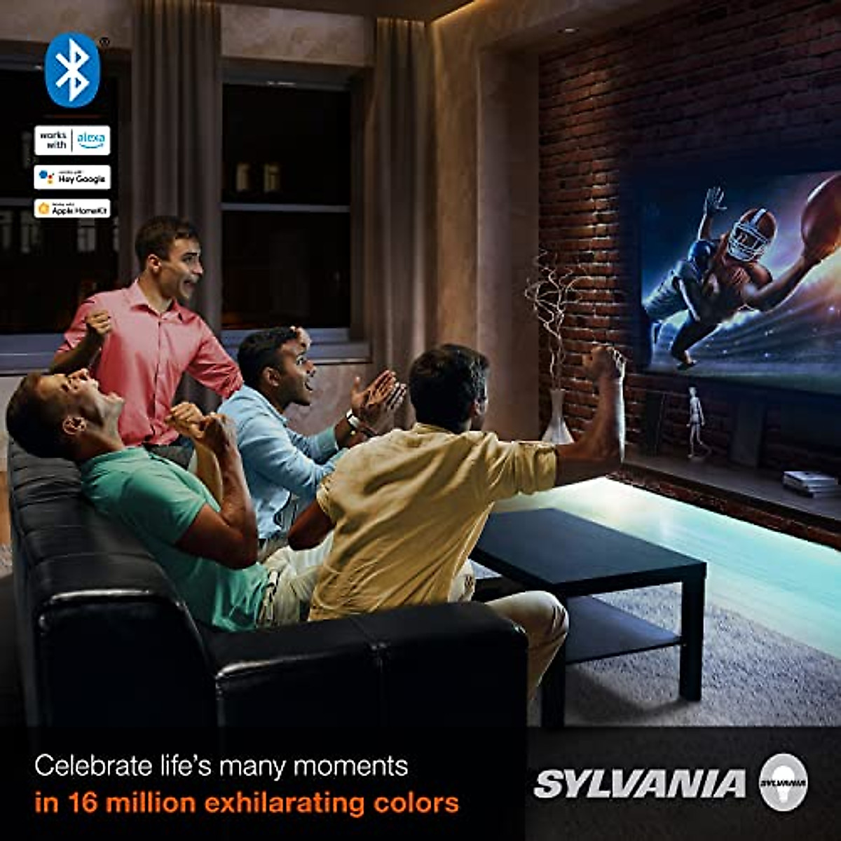 Sylvania Smart (3) 2ft Bluetooth 36W LED Flex Light Strip Kit with Remote Control, Full Color, 2700K - 6500K, Expandable up to 20ft, for Alexa / Google / Apple HomeKit (75543)