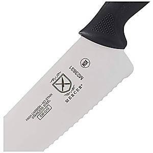 Mercer Culinary M23831 Millennia Black Handle, 10-Inch Wavy Edge, Chef's Knife