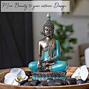 25DOL Buddha Statues for Home. 12.5" Buddha Statue (The Moment of Enlightenment). Collectibles and Figurines, Meditation Decor, Spiritual Living Room Decor, Yoga Zen Decor, Hindu and East Asian Décor