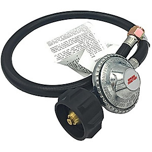 Gauge Master Premium 2 Foot Universal QCC1 Low Pressure LP Propane Regulator - BBQ Grill Replacement Hose fits Most LP Gas Grills, Heaters and Fire Pit Table - 3/8" Female Flare Nut (2 Feet)