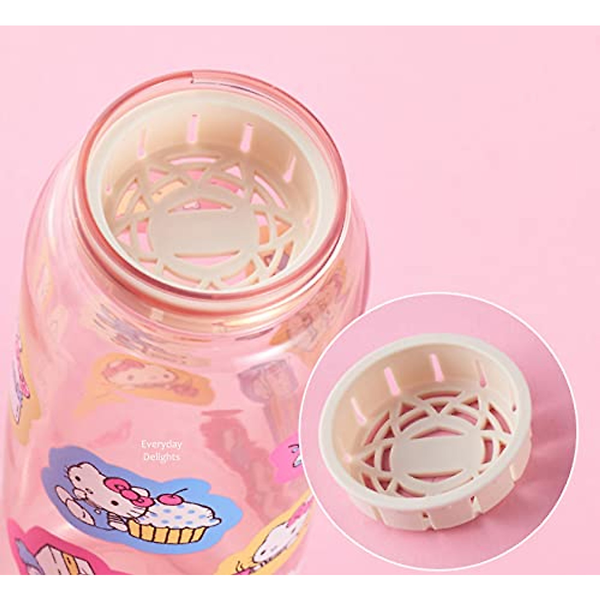 Everyday Delights Sanrio Hello Kitty Water Bottle with Strap 600ml - Purple