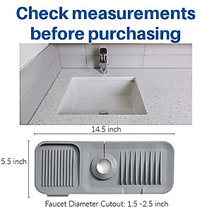 Sponge Holder for Kitchen Sink, Sink Protectors for Kitchen Sink, Kitchen Sink Accessories, Sink Splash Guard Behind Sink, Kitchen Sink Splash Guard , (Grey)