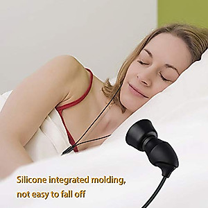 DARK WOLF 2Packs Sleep Earphone Gift Earphone Bag,Noise Isolating in-Ear Sleep Earbuds,Unique Soft Silicone Perfect for Insomnia Side Sleeper, Yoga,medi 3.5mm Jack（White&Black