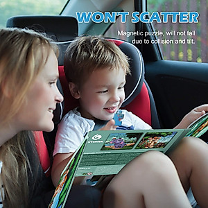 2 Set BST SHIER Magnetic Puzzles for Kids Ages 3 4 5 6, TWO-20 Piece Mermaid Animal Wooden Jigsaw Puzzles Book for Toddlers, Preschool Educational Toys for 3 4 5 6 Year olds Boys and Girls