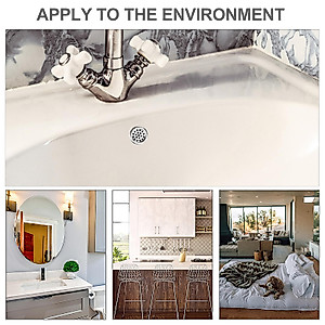 TEHAUX 20pcs Bathroom Sink Overflow Trim Ring, 1 Inch Sink Overflow Ring Basin Overflow Hole Cover Kitchen Basin Trim Round Sink Overflow Cap for Kitchen Bathroom Vanity Sink