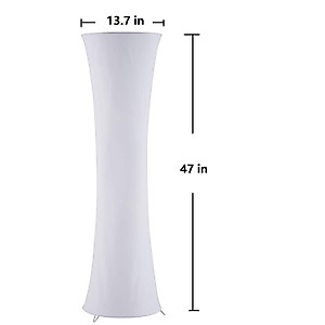 Floor Lamp for Living Room Bedrooms, Contemporary Floor Lamps with White Cloth Fabric Shade, Soft Standing Light Corner Lighting