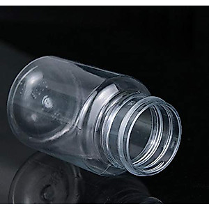 12PCS Clear Empty Portable Thicken Plastic Bottles Case with White Screw Cap Holder Storage Container for Liquid Solid Powder Dispense (80ml/2.7oz)