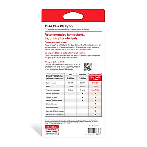 Texas Instruments TI-84 Plus CE Color Graphing Calculator, Black 7.5 Inch