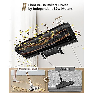 Micol Cordless Vacuum Cleaner, Lightweight Stick Vacuum with 2 Modes Powerful Suction, Max 38mins Runtime, 6 in 1 Household Vacuum Cleaner for Hard Floor