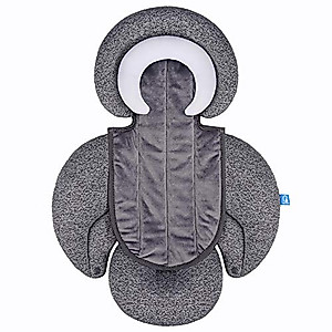 COOLBEBE New 2-in-1 Head & Body Supports for Baby Newborn Infants - Extra Soft Stroller Cushion Pads Car Seat Insert, Prefect for All Seasons