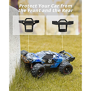 KIDOMO 1:18 Scale Brushless RC Car - 60KM/H All Terrain High-Speed & Off-Road Remote Control Car with 2 Rechargeable Batteries Hobby Monster Car 4WD RC Truck Gifts for Kids and Adults, Red (T1)