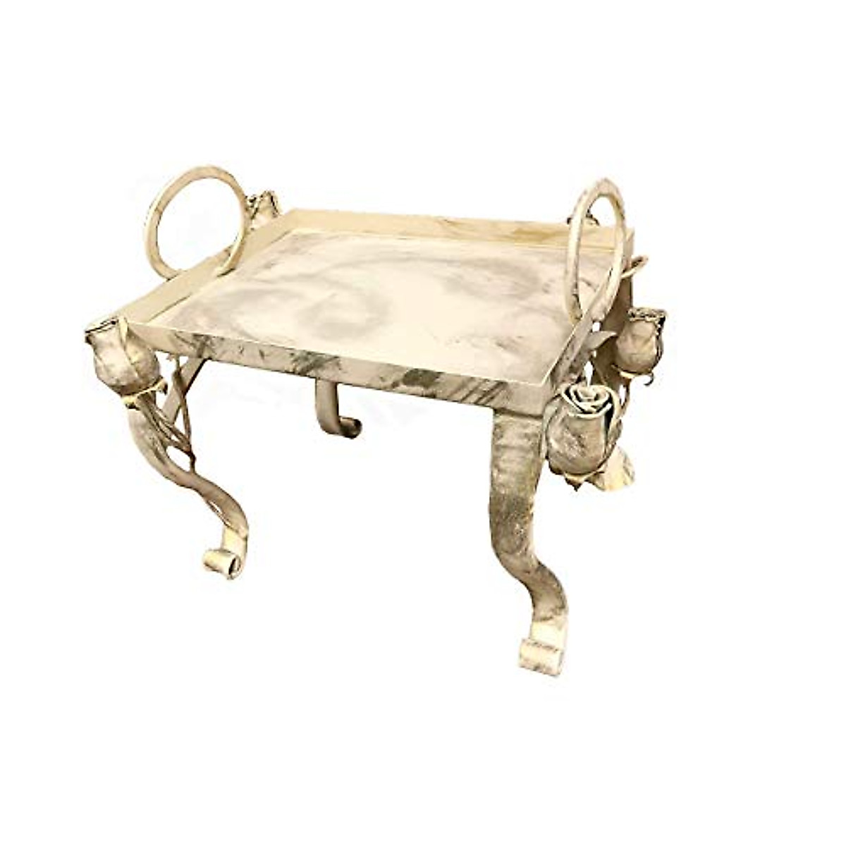 Breakfast in bed tray, iron anniversary gift for her, rose, floral, serving tray, coffee table, iron gift, iron gift for her, bed tray, tray