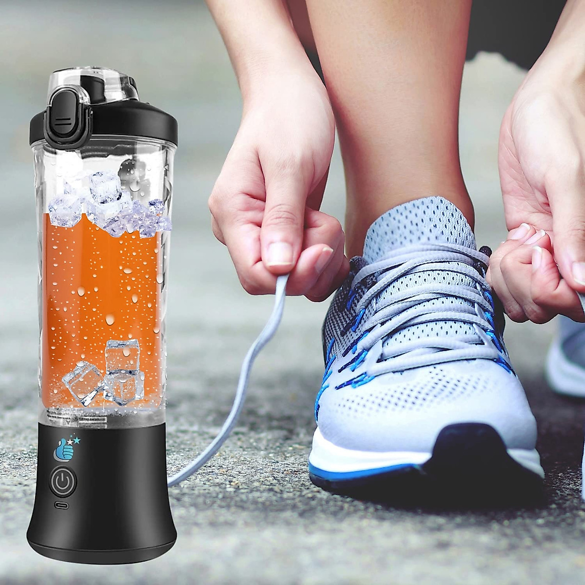 Best 4Vi Portable Blender, Rechargeable Mini Blender For Shakes And Smoothies 20 Oz Mini Blender Cup with Travel and USB Rechargeable for Office, Gym, Kitchen BLACK