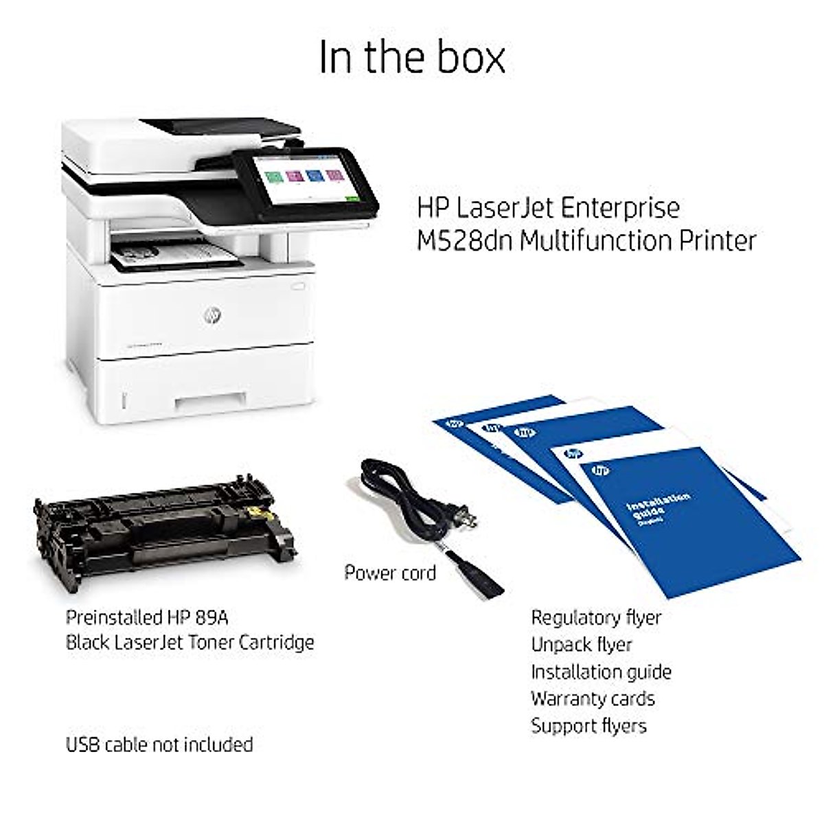 HP LaserJet Enterprise MFP M528dn Monochrome All-in-One Printer with built-in Ethernet & 2-sided printing (1PV64A)
