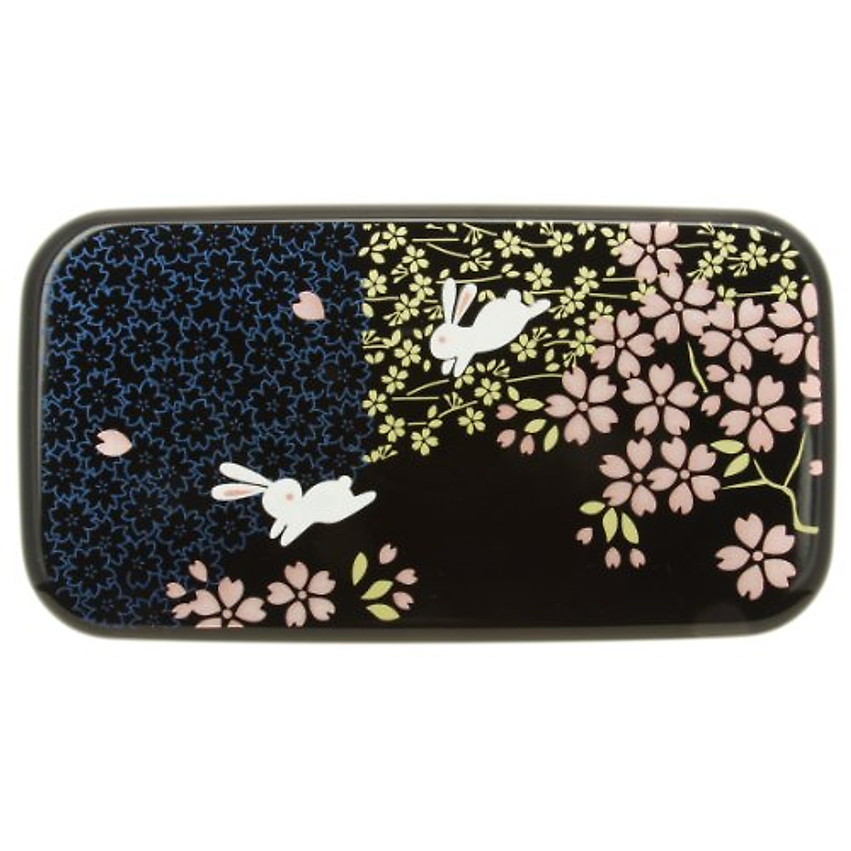 Kotobuki 2-Tiered Bento Box, Rabbit and Cherry Blossom