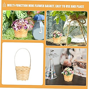 CIMAXIC 6pcs Woven Doll Basket Baskets Home Decor Doll House Dollhouse Mini Woven Basket Mini Basket Miniature Basket Decoration Miniature Storage Basket Mini Basket