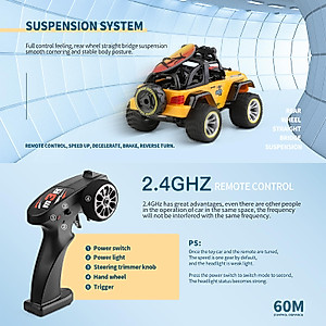 LEOSO Wltoys 32221 RC Car 1/32 RC Crawler 25km/h Brushed RC Cars 2.4GHz RC Rock Crawler 2WD Remote Control Car All-Terrain TPR Tires RC Car Gifts…