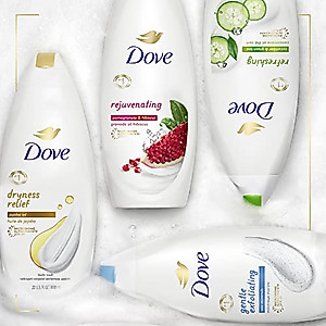 Dove Body Wash for Dry Skin Dryness Relief Effectively Washes Away Bacteria While Nourishing Your Skin 22 oz (Pack of 4)