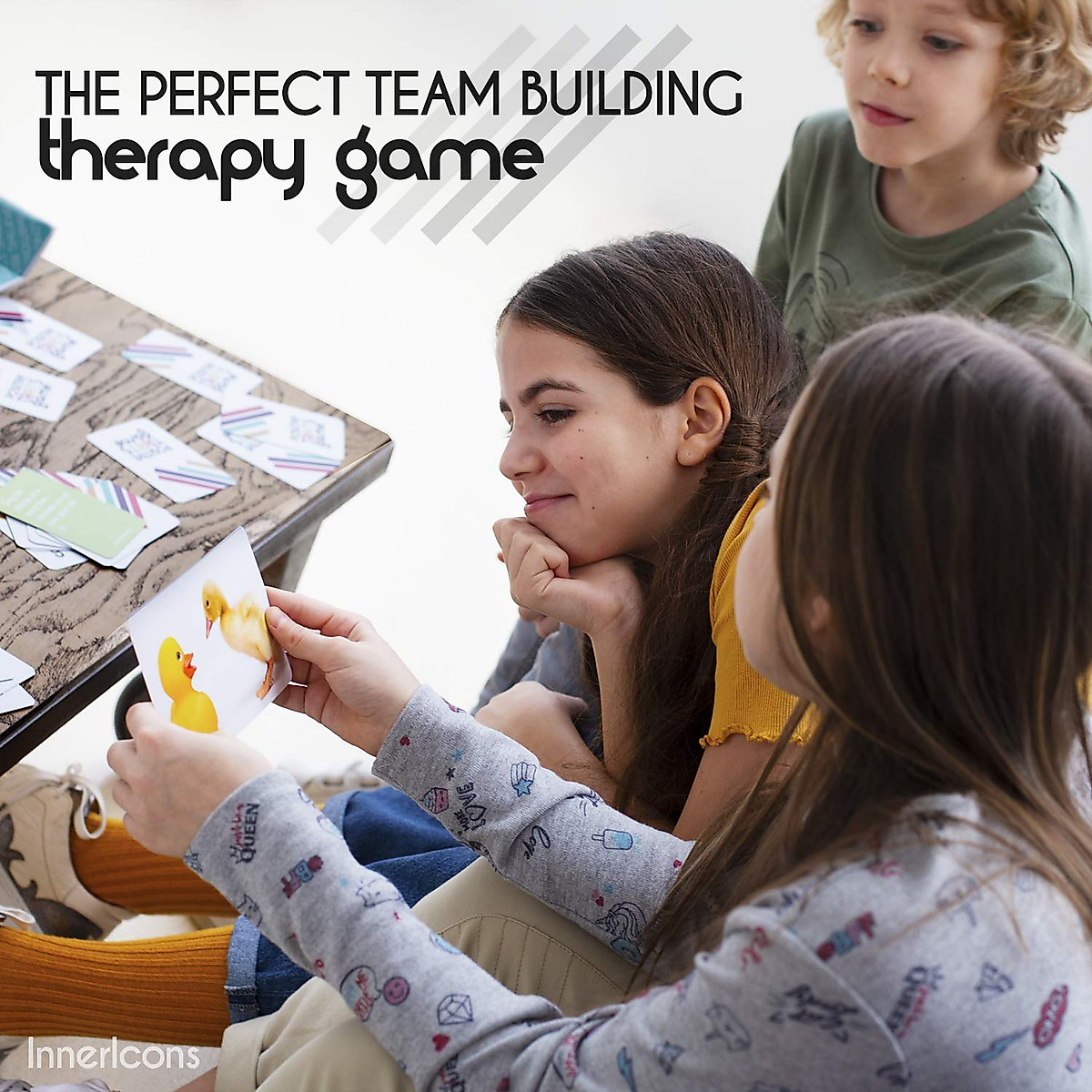Positive Trait Therapy Games: Social Skills Games that Teaches Social Work Therapy for Kids, Teens and Adults Effective for Self Care, 115 Play Therapy Cards, Counseling game for teachers and families