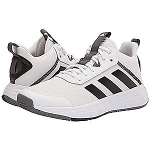 adidas Men's Own The Game 2.0 Basketball Shoe, White/Black/Grey, 10