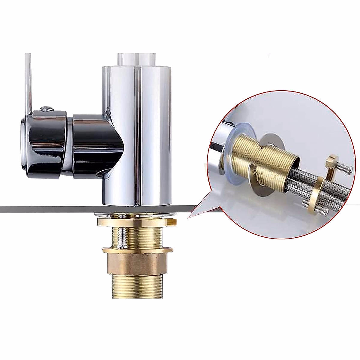 Inside Diameter of 1.22 inch/31 mm Hot and Cold Faucet Fixing Tool Set Lock Nut (Fits 1.24"/31.5mm OD tubing) | Prevent Kitchen and Bathroom Faucets from loosening