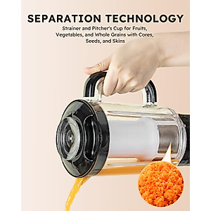Sangcon Blenders and Food Processor Combo for Kitchen, 5 in 1 Blender for Shakes and Smoothies, Meat Chopped, Grinding & more, 40 oz Jar & 17oz Cup with To-Go Lid, Stainless Steel Silver