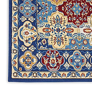 Nourison Grafix Persian Multicolor 5'3" x 7'3" Area -Rug, Easy -Cleaning, Non Shedding, Bed Room, Living Room, Dining Room, Kitchen (5x7)
